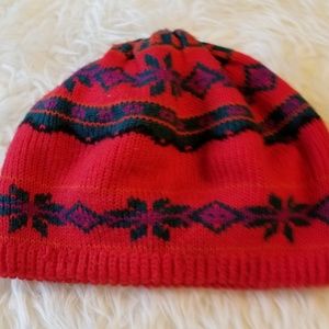Aris | Accessories | Aris Red Knit Stocking Hat Holiday Design | Poshmark